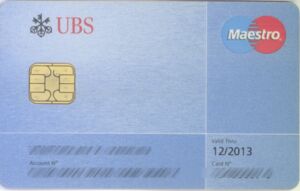 Bank Card: UBS Maestro (Union Bank Of Switzerland, SwitzerlandCol:CH-MS ...