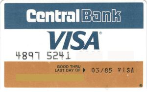 Bank Card: Central National Bank VISA (Central National Bank, United ...