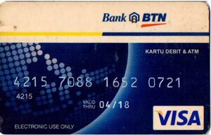 Bank Card: BTN - Blue (Bank BTN, Indonesia) Col:ID-VI-0070.01