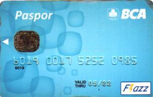 Bank Card: Paspor BCA (Bank Central Asia, IndonesiaCol:ID-MS-0019.02