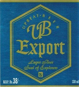 Etiqueta de bebida: UB Export (United Breweries Ltd., IndiaCol:IN-BEER ...