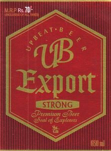 Drink Label: UB Export Strong (United Breweries Ltd., India ...