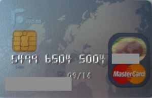 Bank Card: Map Blue (Jugra Bank, RussiaCol:RU-MC-1540