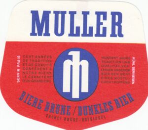 Drink Label: Muller biere brune (Brasserie Muller Neuchatel ...