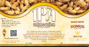 Etiqueta de bebida: Ipa Collaboration (Cervezas Domus S.L, España) Col ...
