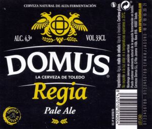 Drink Label: Regia (Cervezas Domus S.L, SpainCol:ES-BEER-001197