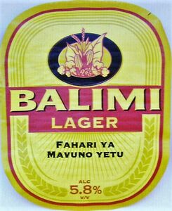 Drink Label: Balimi Lager (Tanzania Breweries Ltd., TanzaniaCol:TZ-BEER ...
