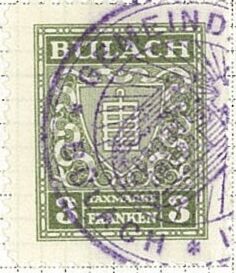 Stamp: Bulach (Switzerland: Revenue Stamps) (Revenue - Bulach) Col:CH ...