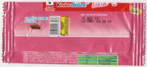 Chocolate Wrapper: Kinder Delice - Fresa (Ferrero de México S.A de C.V ...