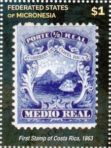 Stamp: Costa Rica (Micronesia, Federated States of(First Stamps of the ...