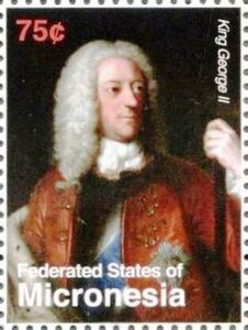 Stamp: King George II (Micronesia, Federated States of(British Monarchs ...