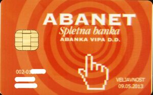 Bank Card: Abanet (Abanka, SloveniaCol:SI-GM-0013
