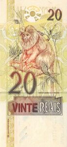 Banknote: 20 Reais (Brazil(2001-2012 ND Issue) Wor:P-250g,Ww :C308