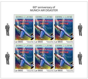 Stamp: 60th Anniversary of Munich Air Disaster (Sierra Leone(Munich Air ...