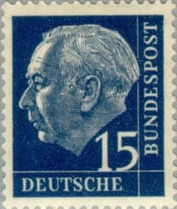 Stamp: Prof. Dr. Theodor Heuss (1884-1963), 1st German President ...