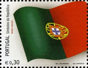 Stamp: Symbols of the Republic - Portuguese National Flag (Portugal ...