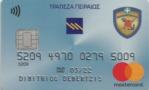 Bank Card: PIRAEUS BANK MasterCard (07/18) (Piraeus Bank, GreeceCol:GR ...