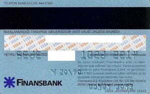 Bank Card: Card Finans - Classic (Finansbank, Turkey) Col:TR-VI-0022.02