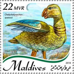 Stamp: Chelychelynechen quassus (Maldives(Prehistoric Birds (2018)) Mi ...