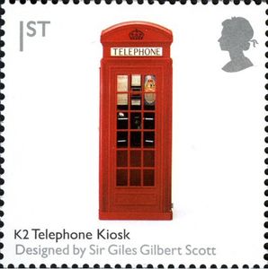 Stamp: K2 Telephone Kiosk (United Kingdom of Great Britain & Northern ...