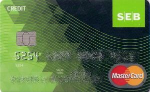 Tarjeta de Banco: SEB Bank (SEB Bank, LituaniaCol:LT-MC-0025