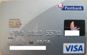 Bank Card: Postbank Visa Gray Chip - 07/14 (Postbank, BulgariaCol:BG-VI ...