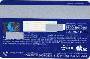 Bank Card: Negocios (Bancomer, MexicoCol:MX-VI-0106.02