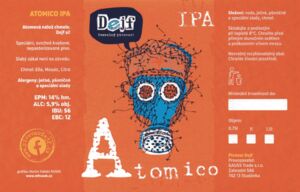 Drink Label: Atomico Ipa (Pivovar Dejf Studenka, Czech RepublicCol:CZ ...