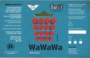 Etiqueta de bebida: WaWaWa Session Ipa (Pivovar Dejf Studenka ...