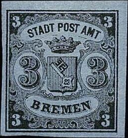 Stamp: Bremen coat of arms (Bremen(Coat of arms, Stadt Post Amt) Mi:DE ...
