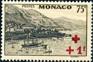 Stamp: Monte Carlo harbor (Monaco(Red Cross) Mi:MC 212,Sn:MC B43,Yt:MC ...