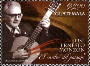 Stamp: Composer Jose Ernesto Monzon (Guatemala) Mi:GT 1537,Sn:GT 631,Sg ...
