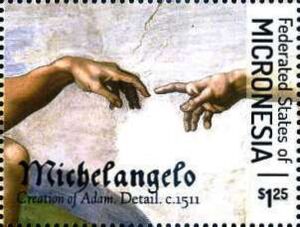 Stamp: "The Creation of Adam" (Micronesia, Federated States of ...
