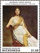 Stamp: Portrait of Madame de Verninac, by Jacques-Louis David ...