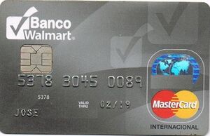 Bank Card: Banco Walmart (Wal Mart, MexicoCol:MX-MC-0146