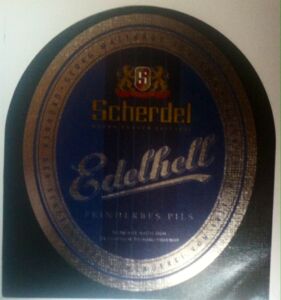 Drink Label: Scherdel Edelhell (Scherdel Bier GmbH & Co. KG, Germany, Federal RepublicCol:DE ...
