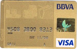 Tarjeta de Banco: BBVA Visa Genial (BBVA, ChileCol:CL-VI-0022