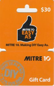 Gift Card: Logo (Mitre10, New Zealand(Mitre10) Col:NZ-MITRE-004-030F
