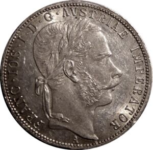 Moneda: 1 Florin (Monarquía Austro-Húngaro(1857~1867 - 3rd Emperor ...