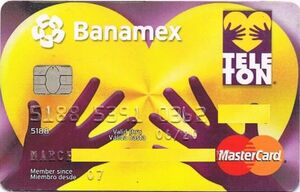 Bank Card: Teleton (Banamex, MexicoCol:MX-MC-0148