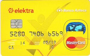 Tarjeta de Banco: Elektra (Banco Azteca, MéxicoCol:MX-MC-0149