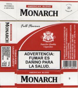 Cigarette Pack: Monarch Full Flavour (United Arab EmiratesCol:AE-CT-0066
