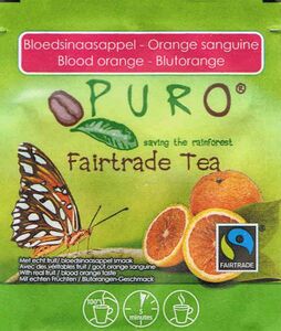 Tea Bag: Bloedsinaasappel, Fairtrade, bs 2 black squares (Puro, Belgium ...