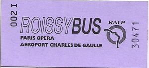 Ticket de transport: Paris Opéra - Aéroport CDG (RATP-IdF-SNCF-Stif ...