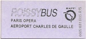 Transport Ticket: Paris Opéra - Aéroport CDG2005 (RATP-IdF-SNCF-Stif ...