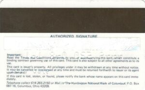 Bank Card: Huntington Banks VISA-2 (Huntington Banks, United States of ...