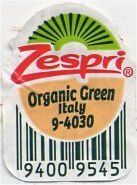 Fruit Sticker: Zespri Organic Green 9-4030 (ItalyCol:IT-FR-00931 🍎