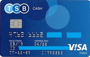 Bank Card: VISA Debit (TSB Bank, United Kingdom of Great Britain ...