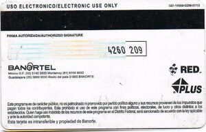 Tarjeta de Banco: Banorte (BaNorte, MéxicoCol:MX-VE-0105