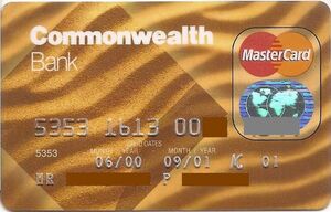 Tarjeta de Banco: Commonwealth Bank (Commonwealth Bank, AustraliaCol:AU ...